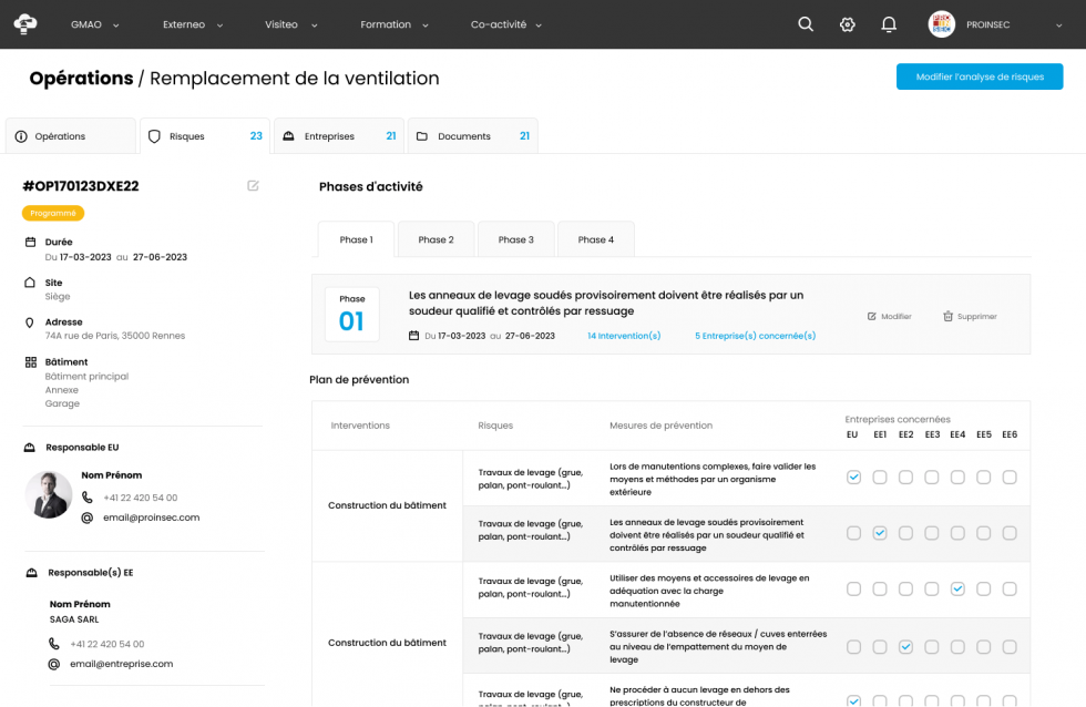 Gérez vos plans de prévention et permis feu avec ACTIVEO
